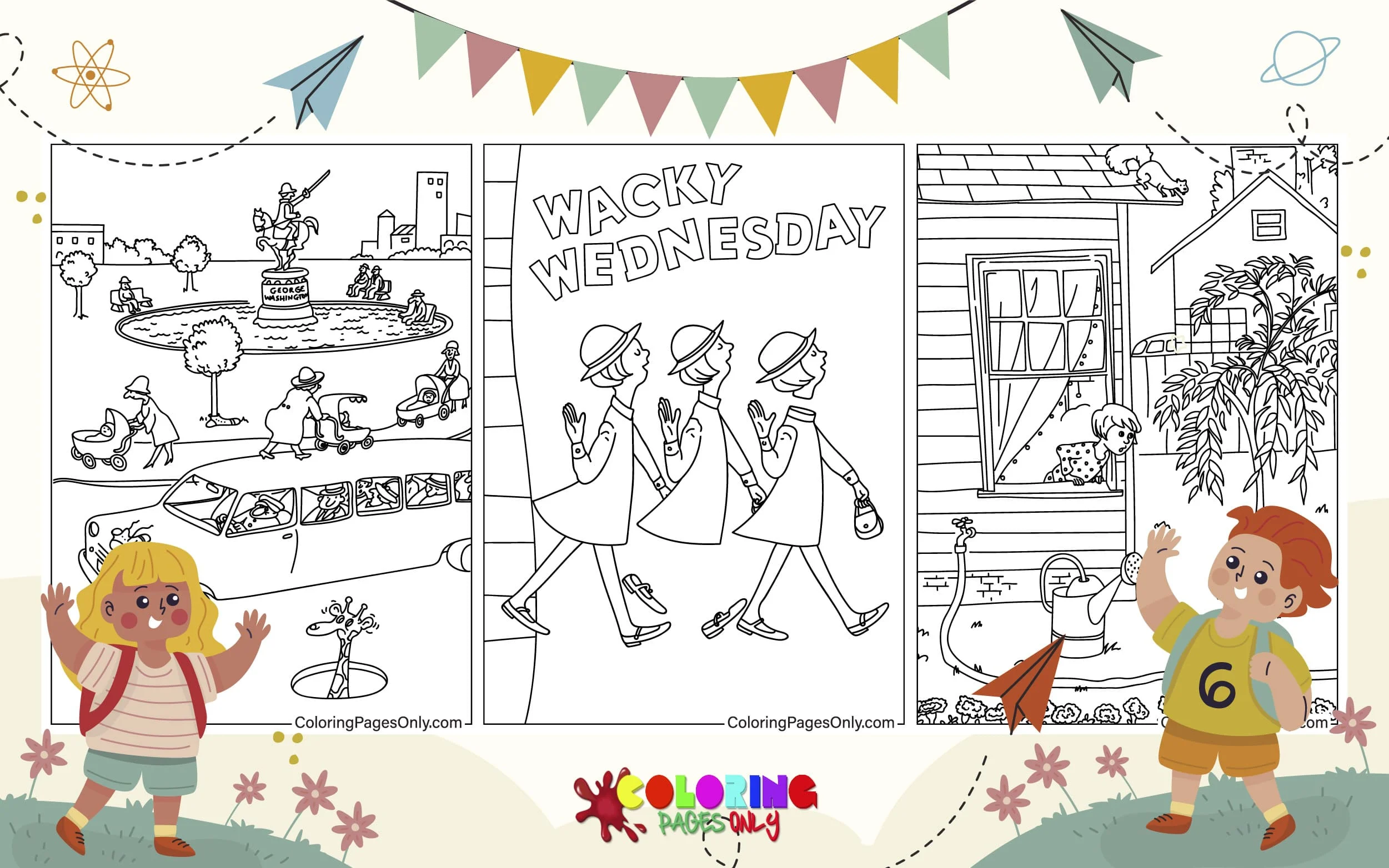 15 gratis afdrukbare Wacky Wednesday-kleurplaten 15 gratis afdrukbare Wacky Wednesday-kleurplaten