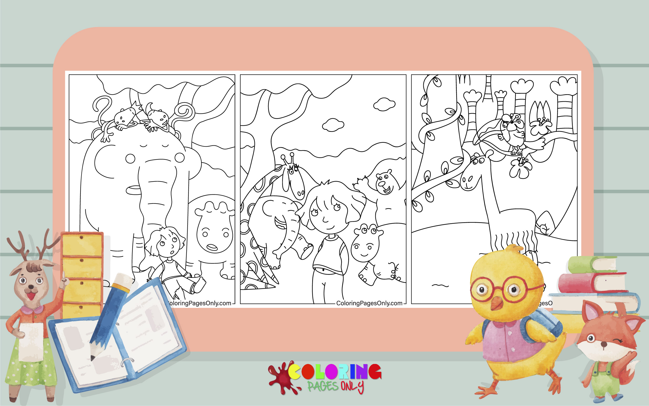 37 64 Zoo Lane Coloring Pages - ColoringPagesOnly.com