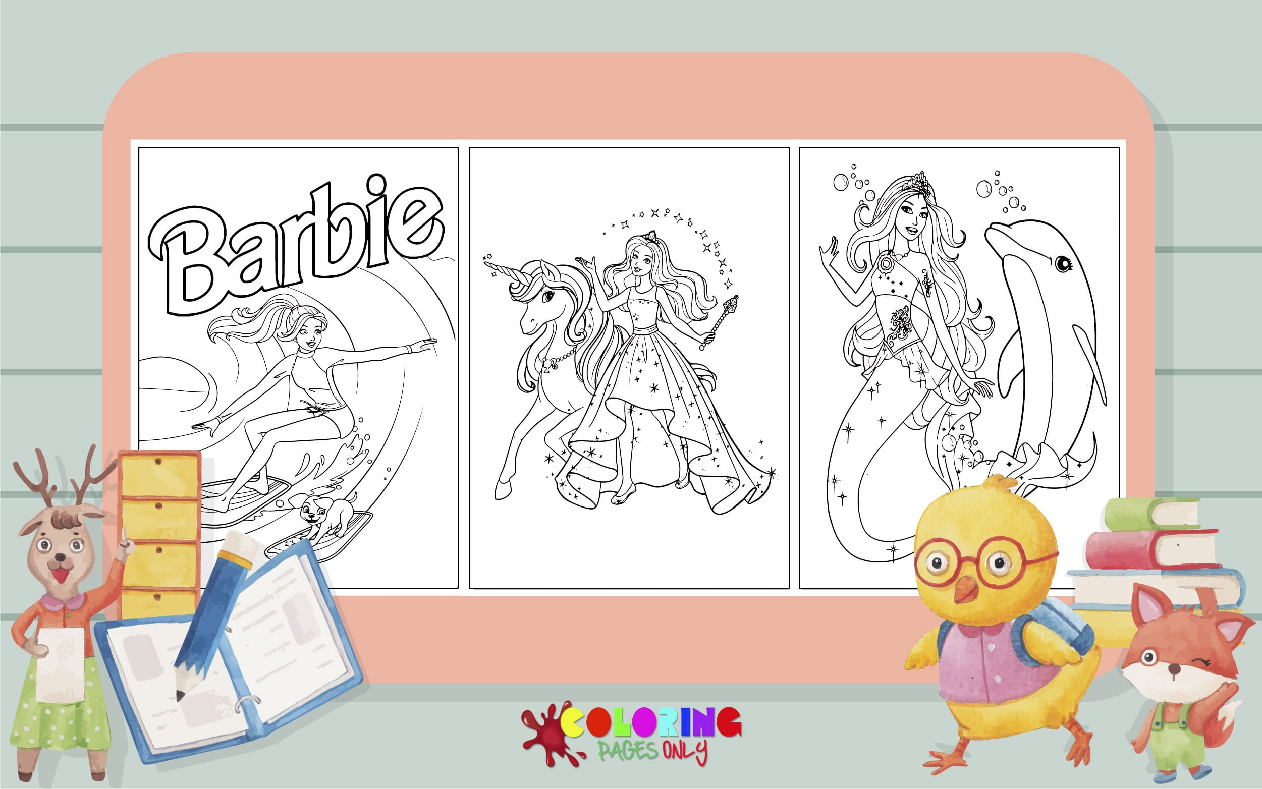 111 Barbie Coloring Pages - ColoringPagesOnly.com