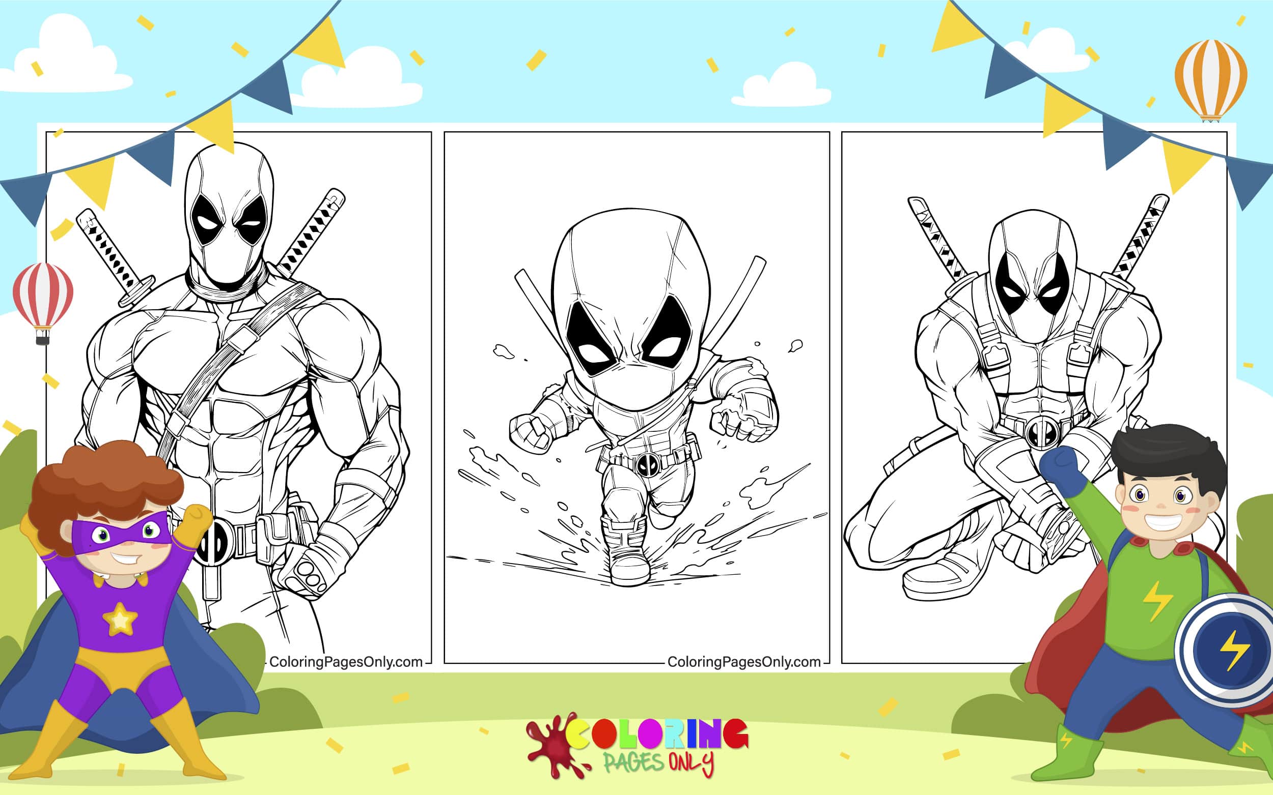 32 Deadpool Coloring Pages - ColoringPagesOnly.com