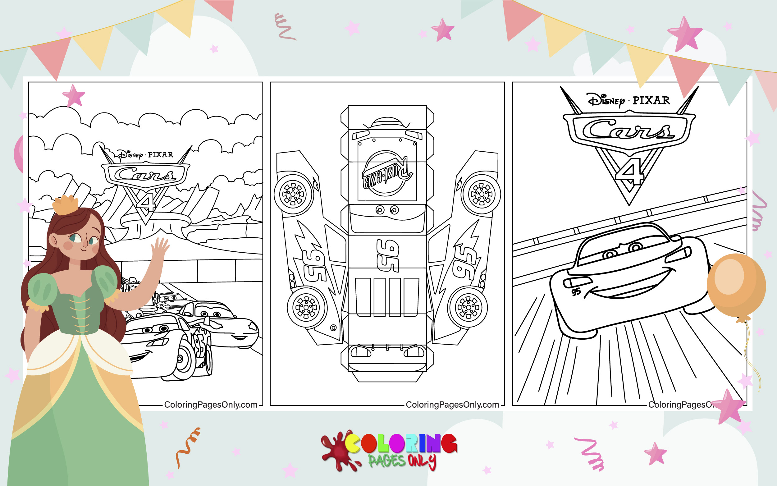 Carros Da Disney Para Colorir E Imprimir ๐ฆ Transforme Seu Dia Com O