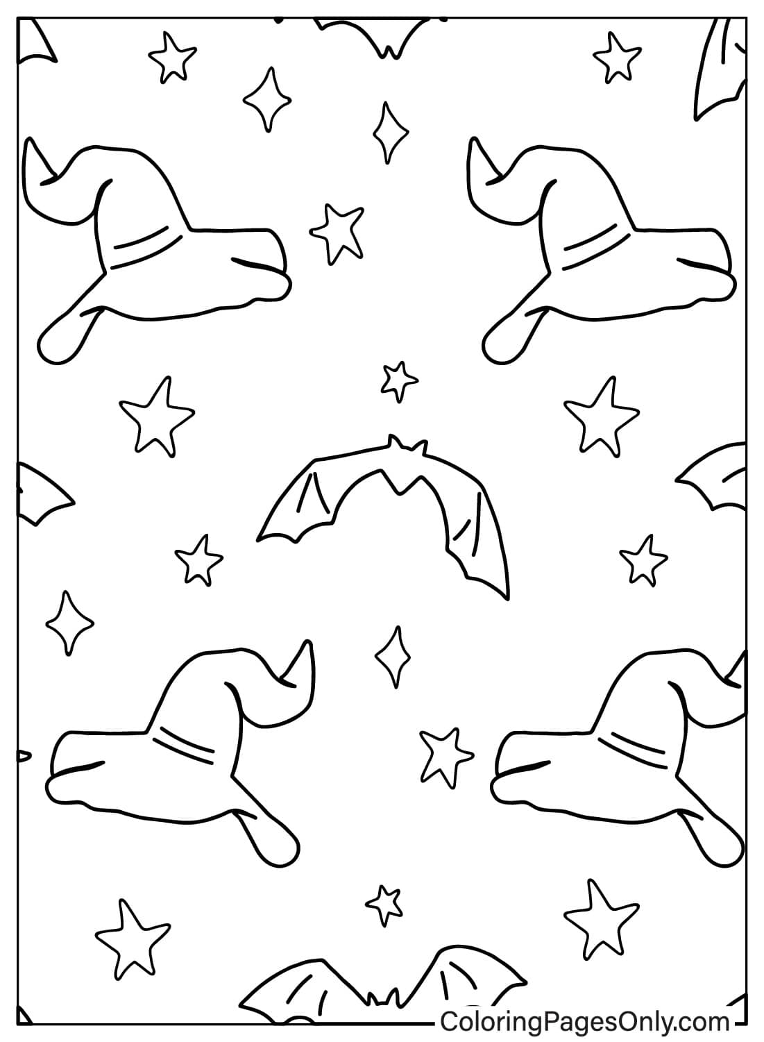 Witch Hat Sticker Templates Free Printable Coloring Pages Witch Hat Sticker Templates Free Printable Coloring Pages