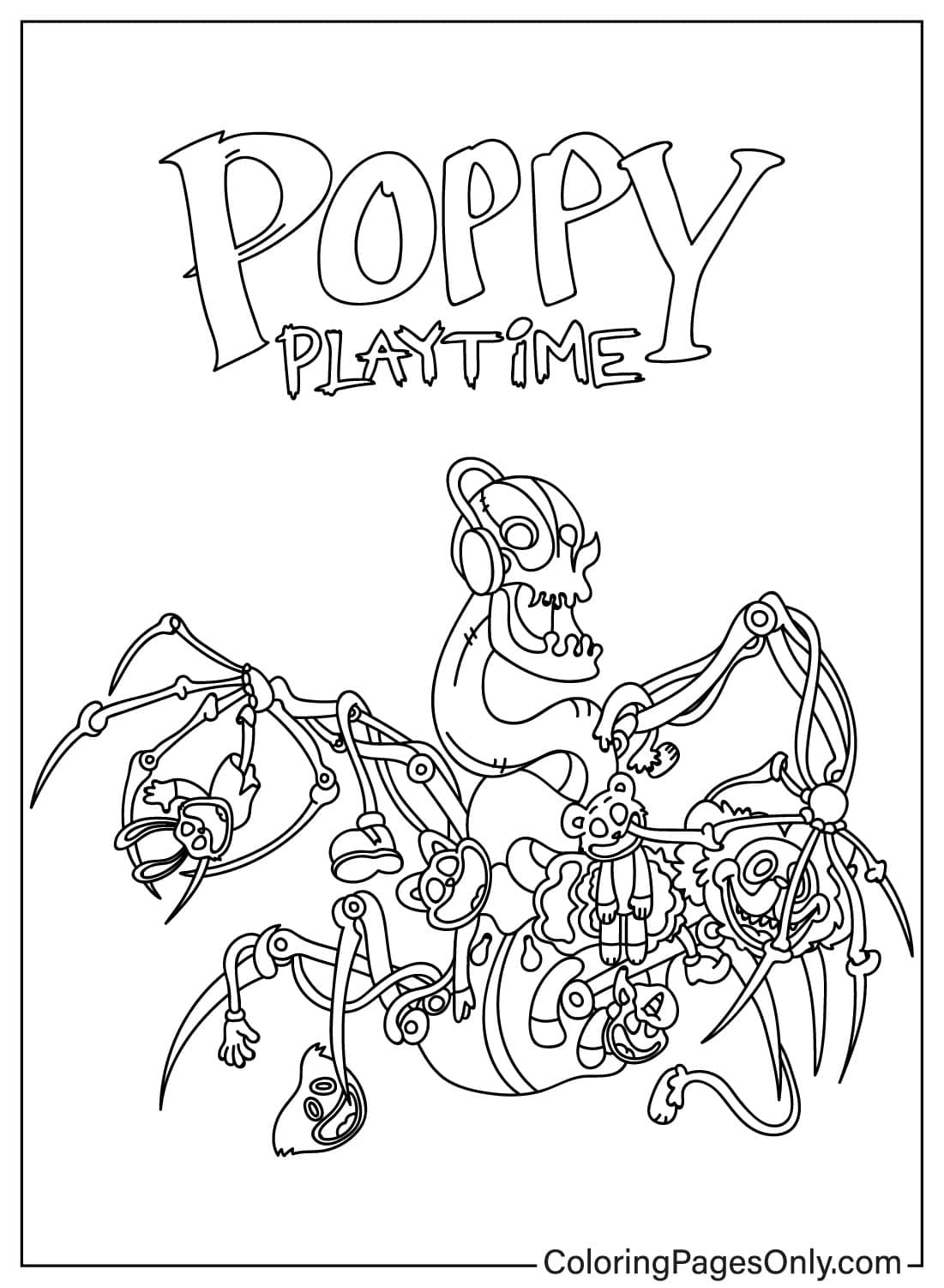 Poppy Playtime Prototype Coloring Pages