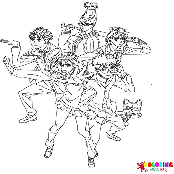 16 Dandadan Coloring Pages - ColoringPagesOnly.com