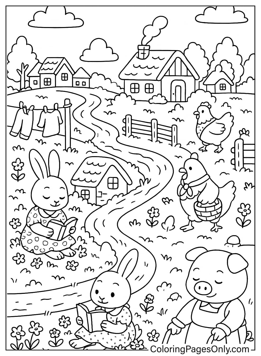 20+ Cottagecore Animals Coloring Pages - Free Printable PDF & Online ...